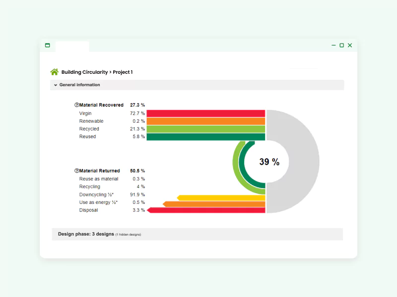 Building circularity tool | One Click LCA